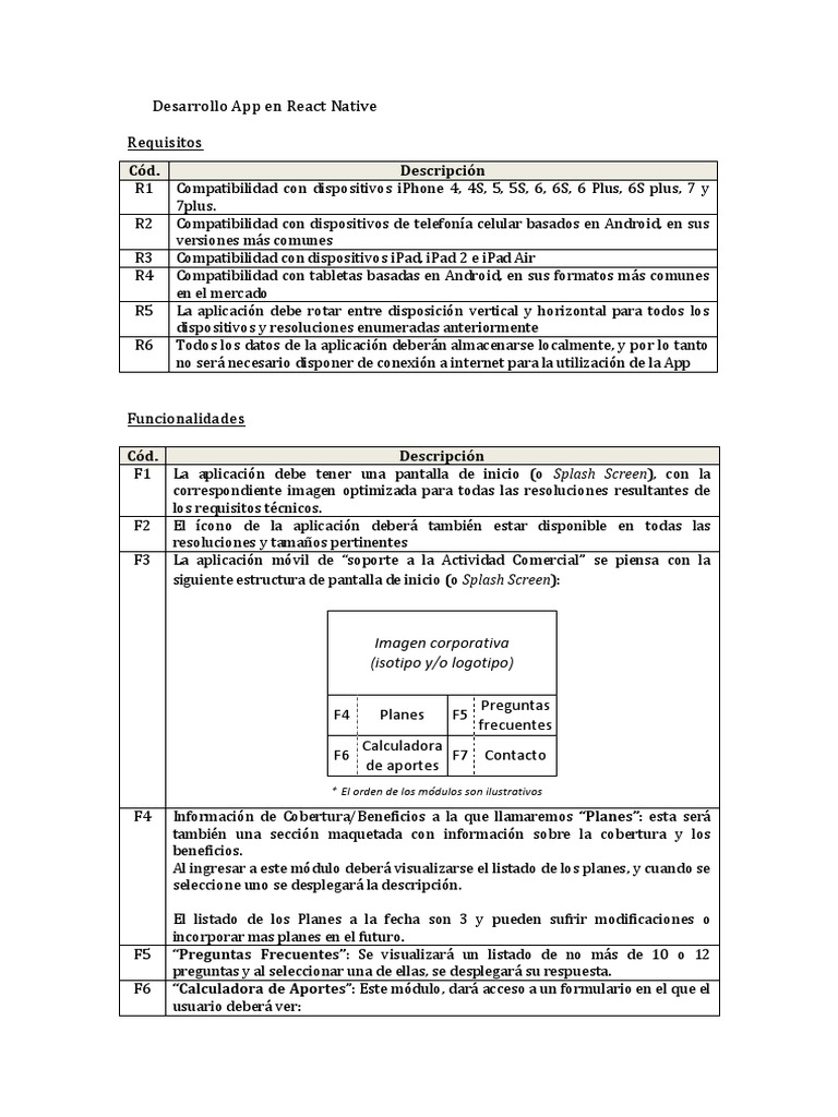 Desarrollo App React Native | PDF | Yo pad | Aplicación movil