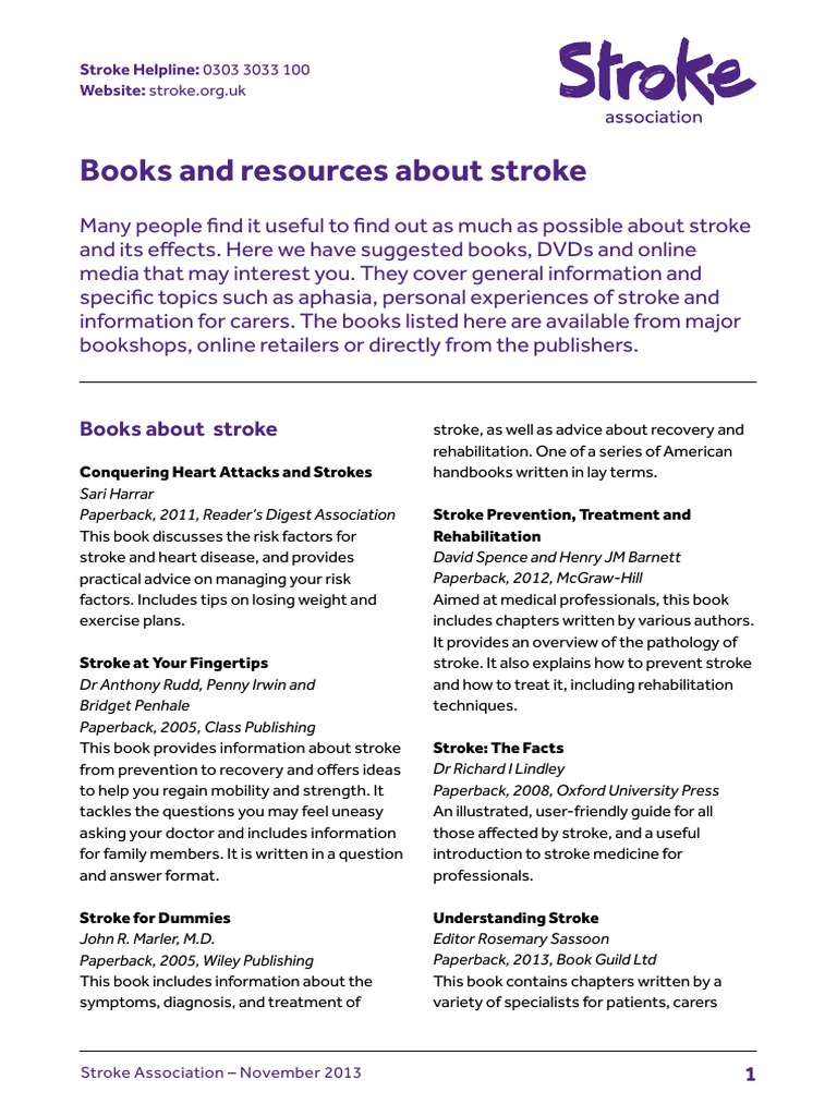 Books and Resources About Stroke | PDF