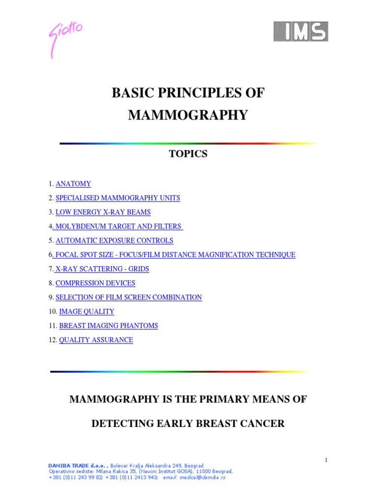 Fundamentals of Mammography Principles | PDF | Mammography | Radiology