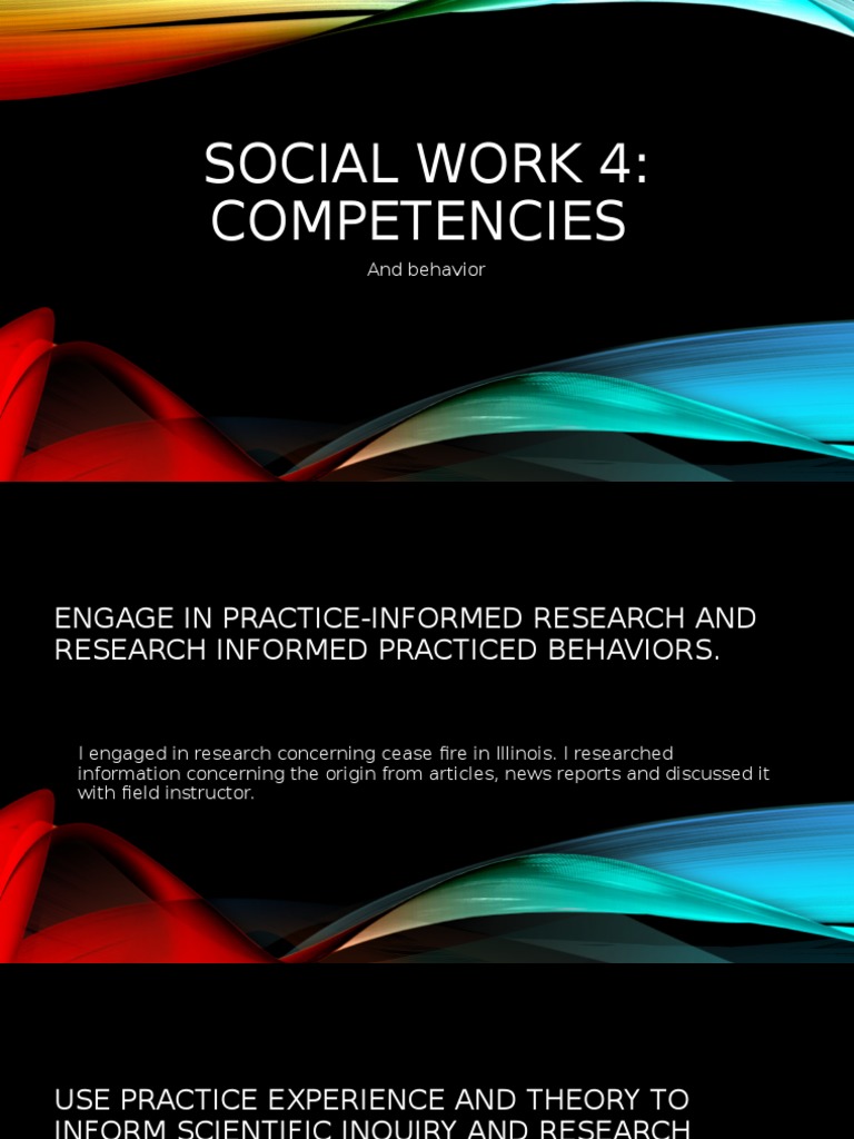 Social Work Competencies 4 | PDF