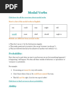 Modals | PDF | Grammar | Morphology