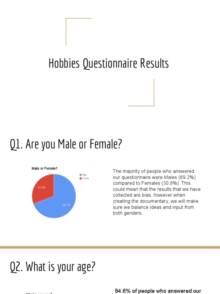 Hobbies Questionnaire Results | PDF | Psychological Concepts ...