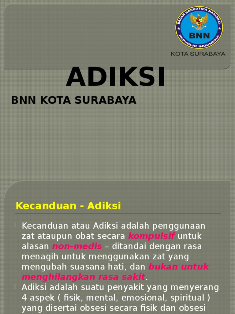 Memahami Adiksi: Dampak dan Pemulihan | PDF