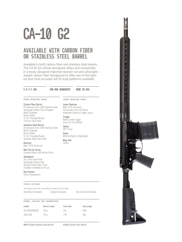 Christensen Arms CA-10 G2 Specs | PDF