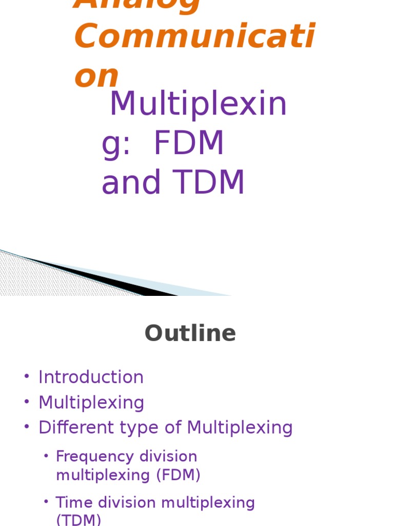 6-Multiplexing FDM and TDM | PDF | Multiplexing | Telecommunication