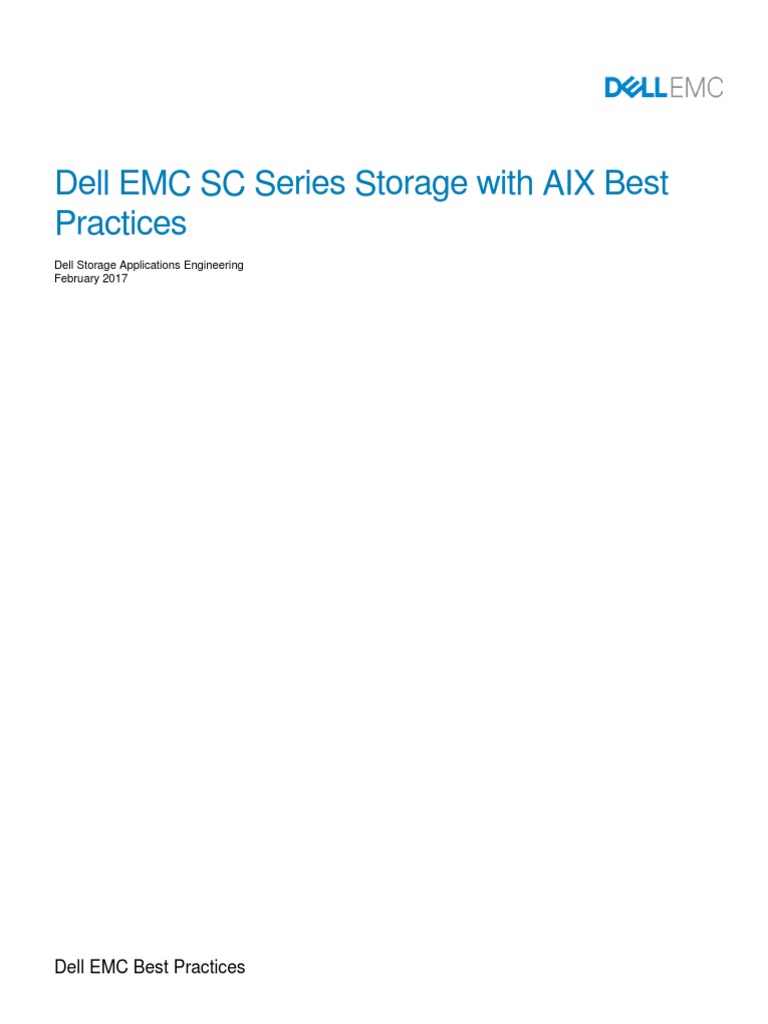 Dell Storage Center With AIX Best Practices (CML1032) | PDF | Operating System | Computer Hardware