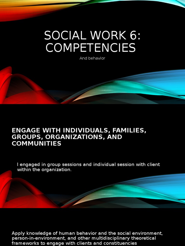 Social Work Competencies 6 | PDF | Self-Improvement