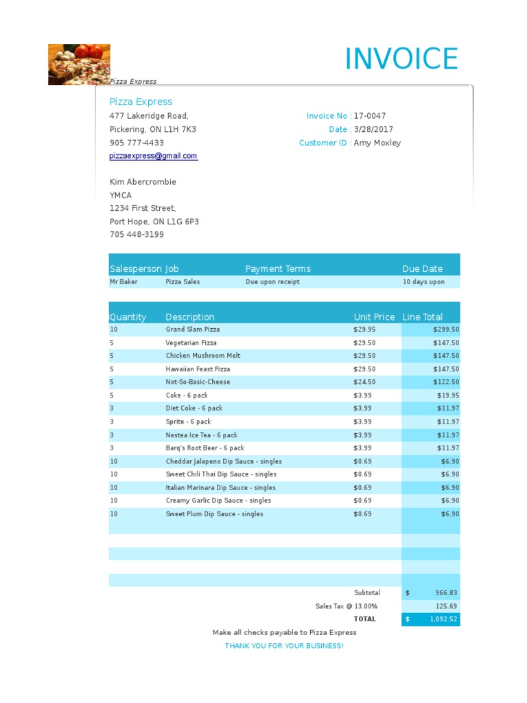 Invoice Test | PDF | Invoice | Foods