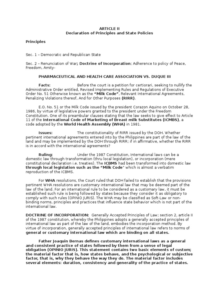 Article 2 - Constitutional Law I (Case Digest Compilation) | PDF ...