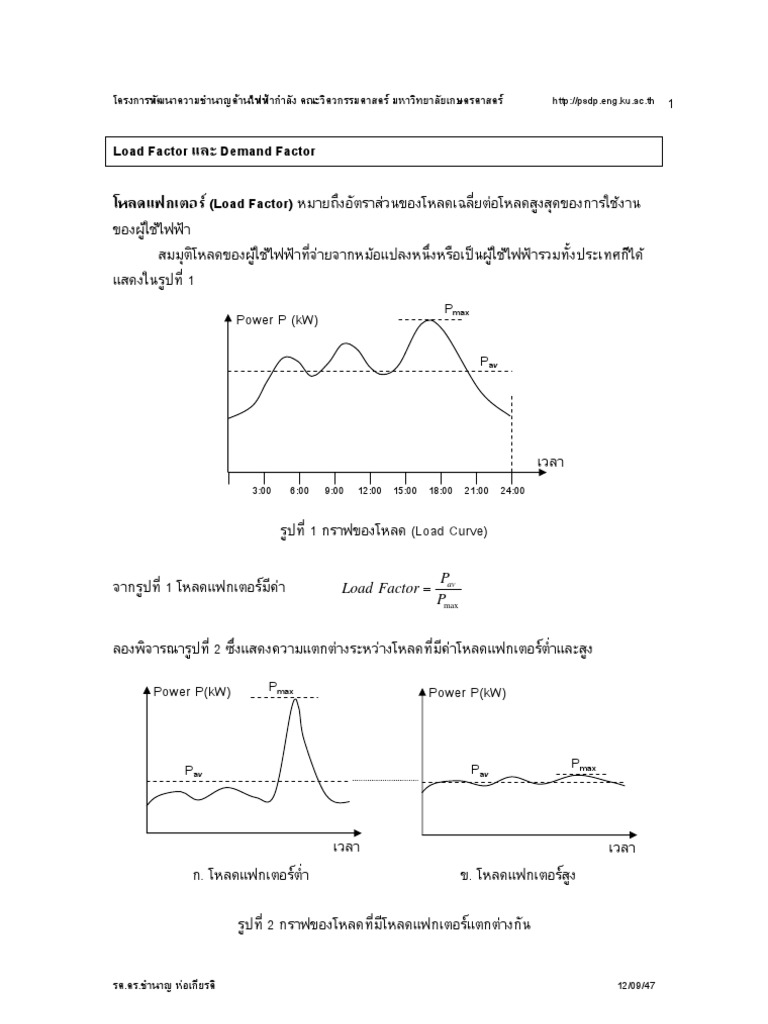 Load factor และ Demand Factor | PDF