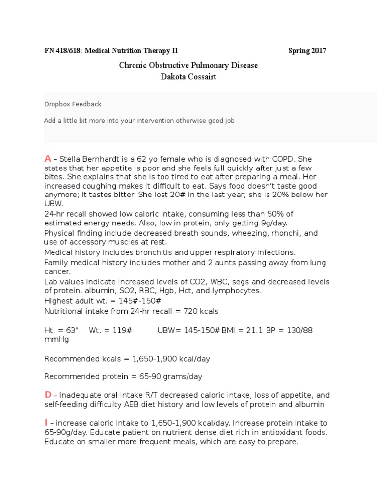 Pulmonary CS | PDF | Chronic Obstructive Pulmonary Disease ...