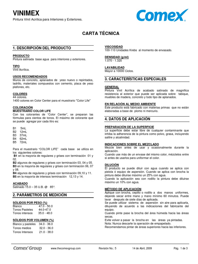 Vinimex Acrilica de Comex | PDF | Cepillo | Pintar
