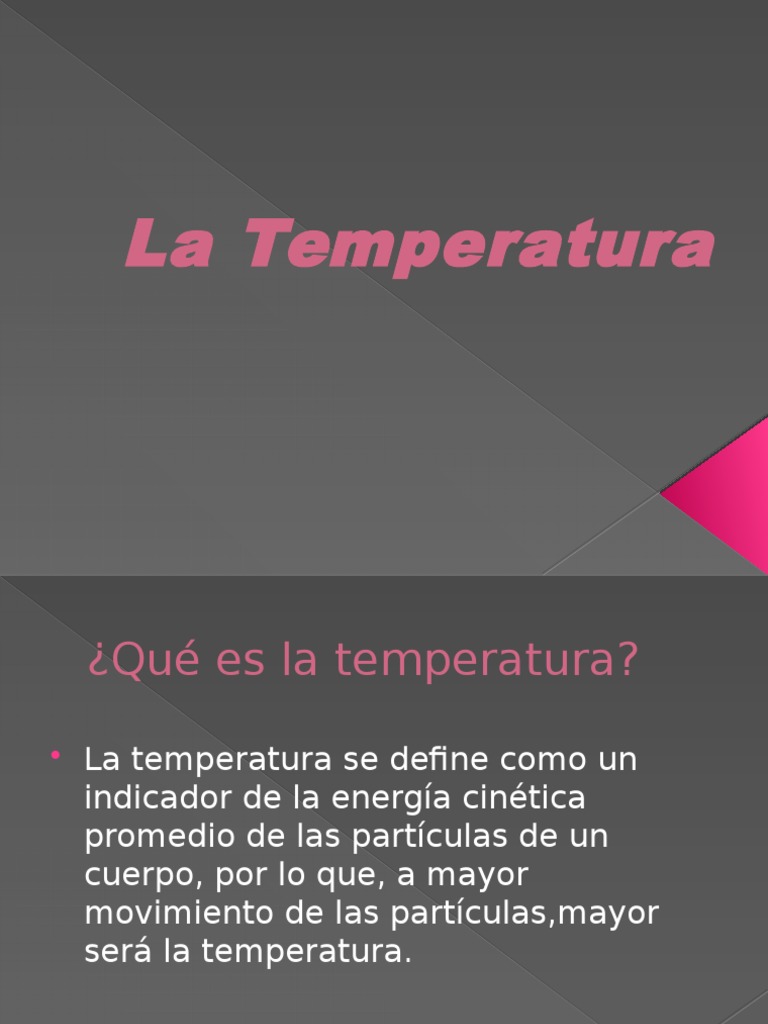 La Temperatura | PDF