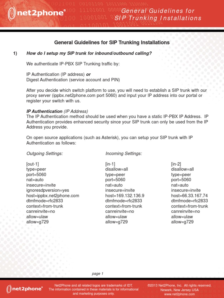 Sip Trunking Turnup Guide Pdf Session Initiation Protocol Proxy Server