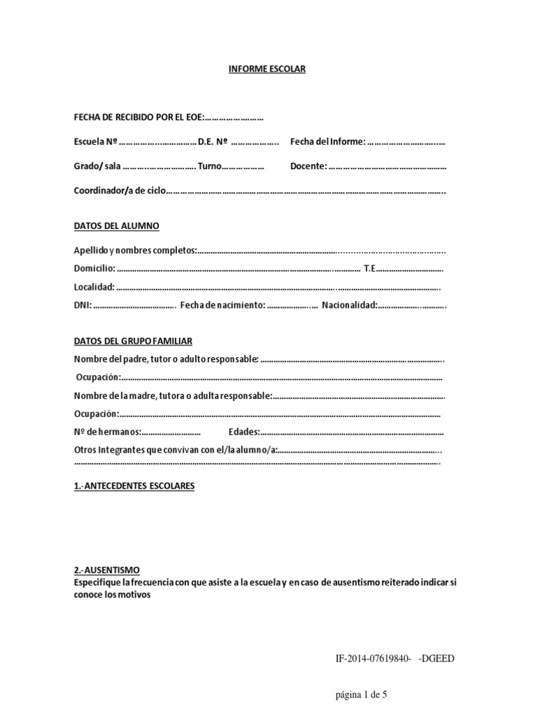 Modelo de Informe Escolar | PDF | Science | Ciencia y Tecnología