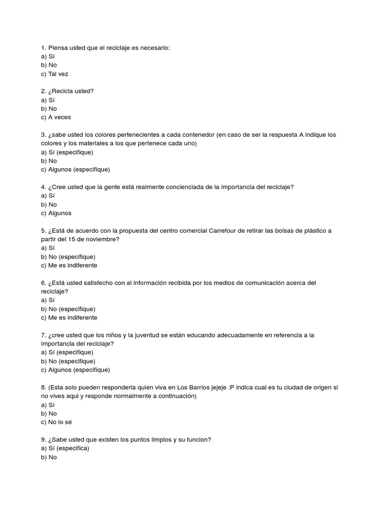 Preguntas y Respuestas Respuestas Sobre El Reciclaje | Reciclaje | Materiales