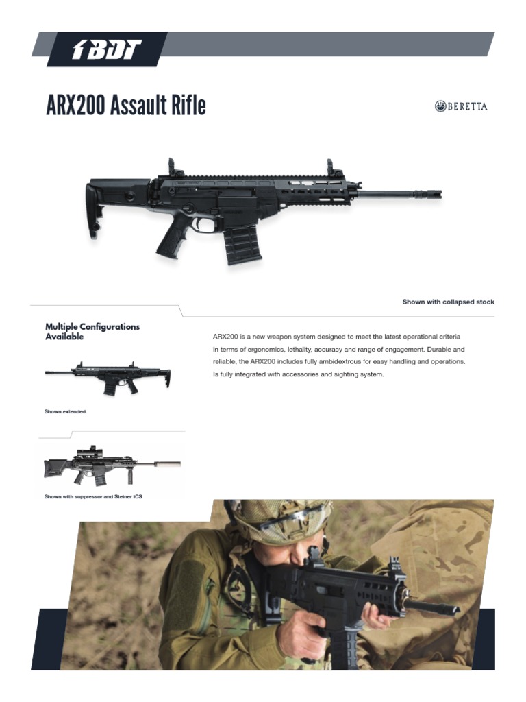ARX200 Assault Rifle Overview | PDF | Rifle | Personal Weapons