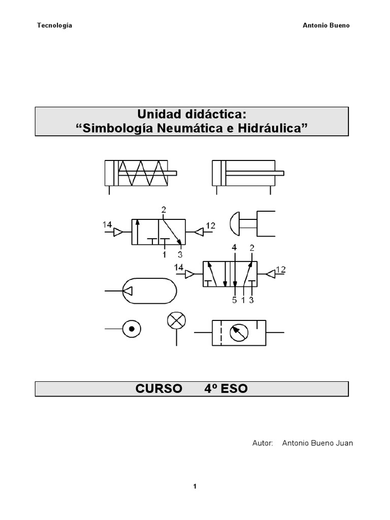Simbologia Hidráulica ISO 1219 PDF | Download Free PDF | Neumática | Bomba