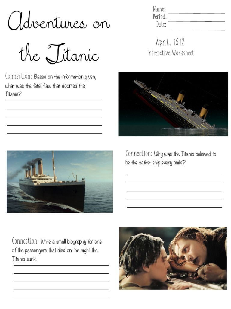 Titanic Quiz and Passenger Insights | PDF | Rms Titanic | Icebergs
