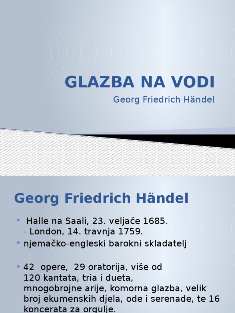 Glazba Na Vodi | PDF