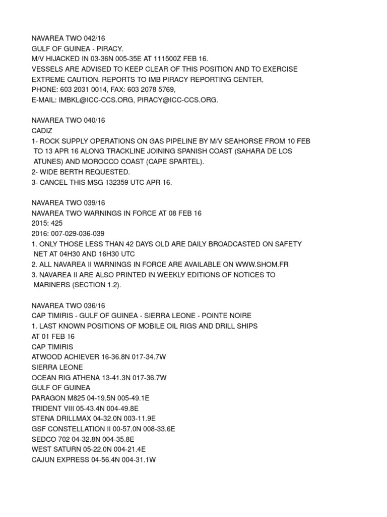 Navarea 2 | PDF | Water Transport | Ships
