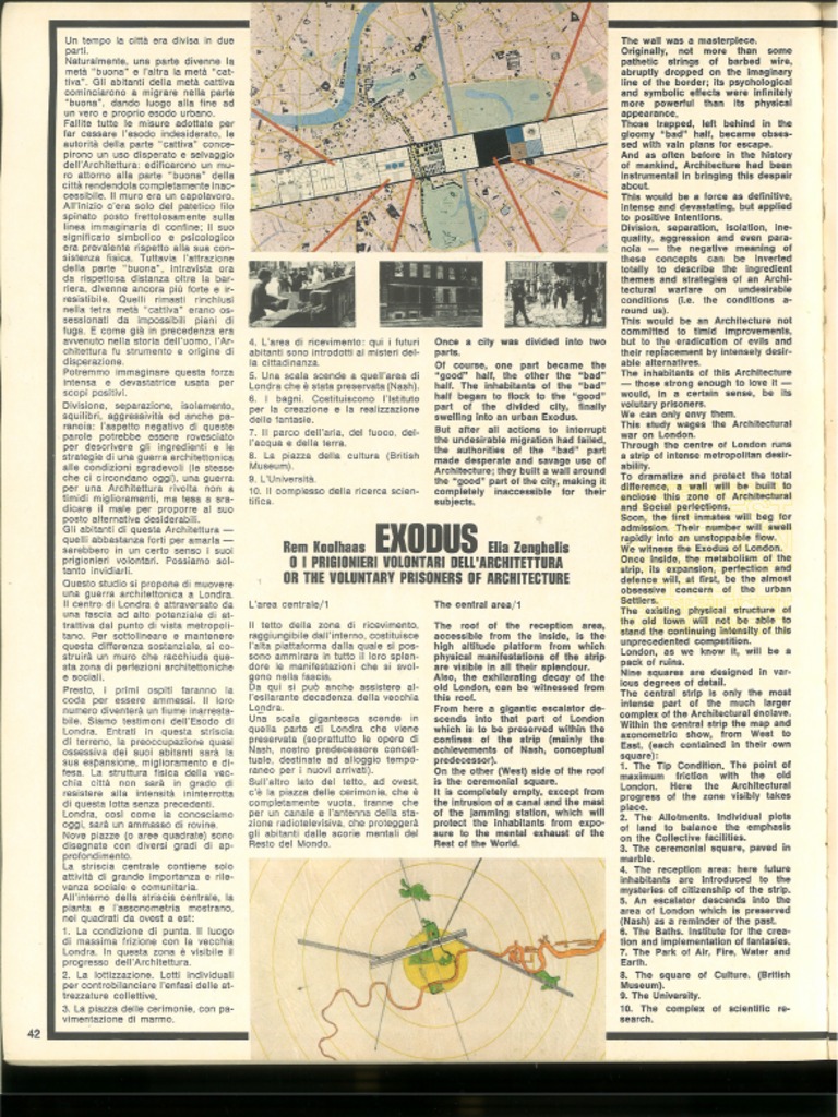 Koolhaas - Exodus - Casabella 378/1973 | PDF