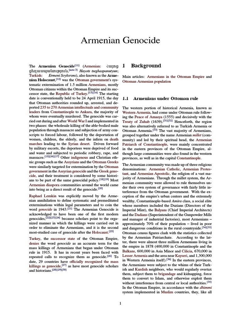 Armenian Genocide | PDF | Armenian Genocide | Ottoman Empire
