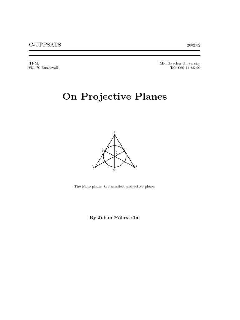Existence of Projective Planes Explained | PDF | Projective Geometry ...