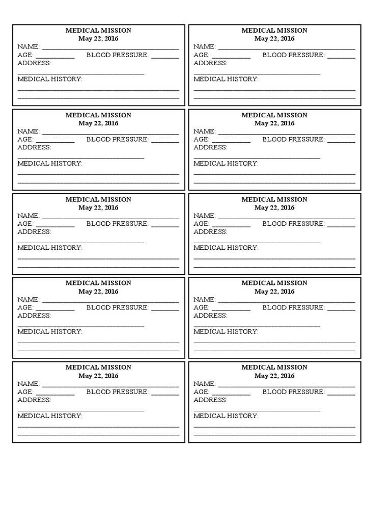 Medical Mission Stub | PDF