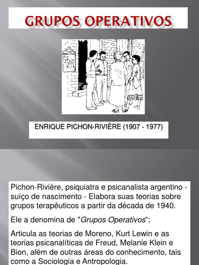 02 Grupo Operativo Em Pichon Riviére | Psicanálise | Aprendizado