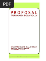 Contoh Proposal Turnamen Bola Volly Lengkap | PDF | Olahraga & Rekreasi