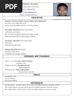 Sample Seafarer Resume | PDF | Sailor | Port
