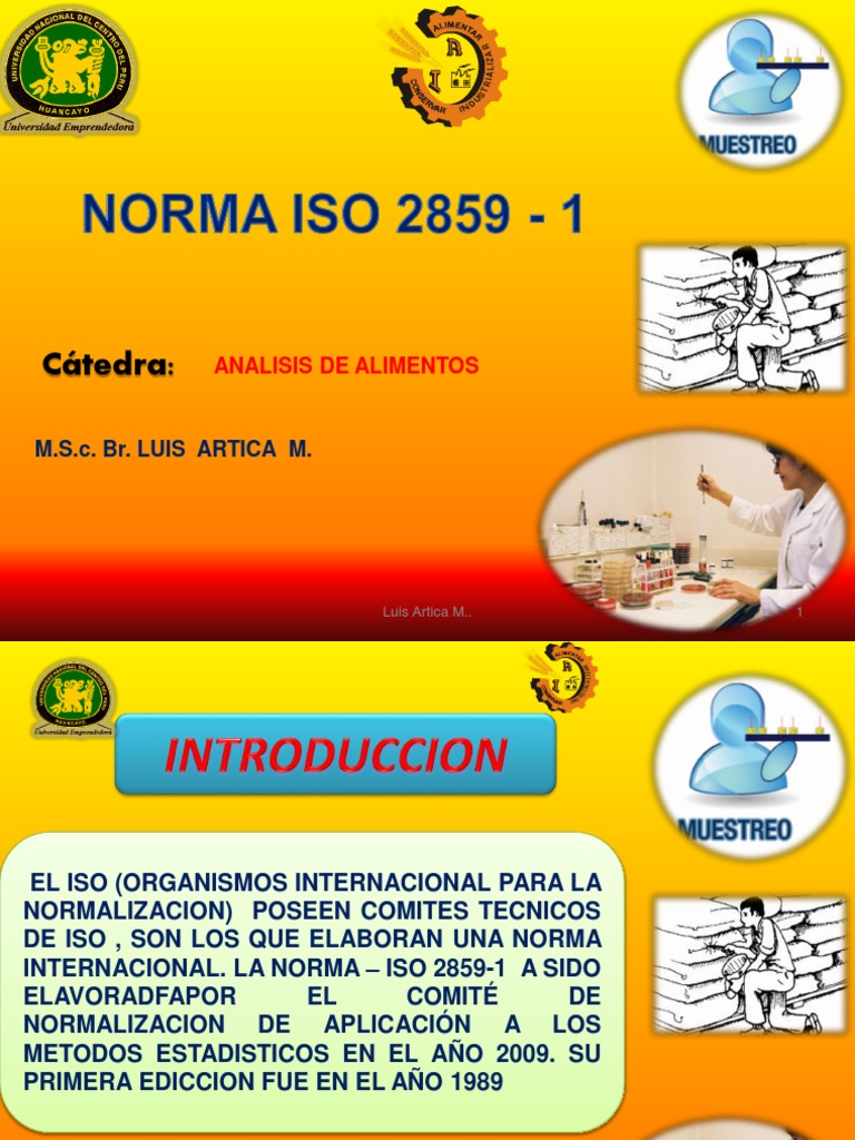 Clase 2.3. Norma ISO 2859-1 | PDF | Muestreo (Estadísticas) | Calidad (comercial)