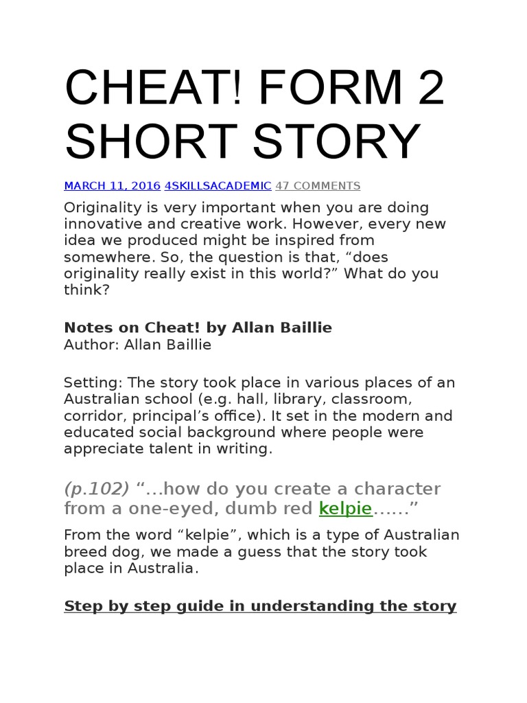 Form 2 Literature Notes