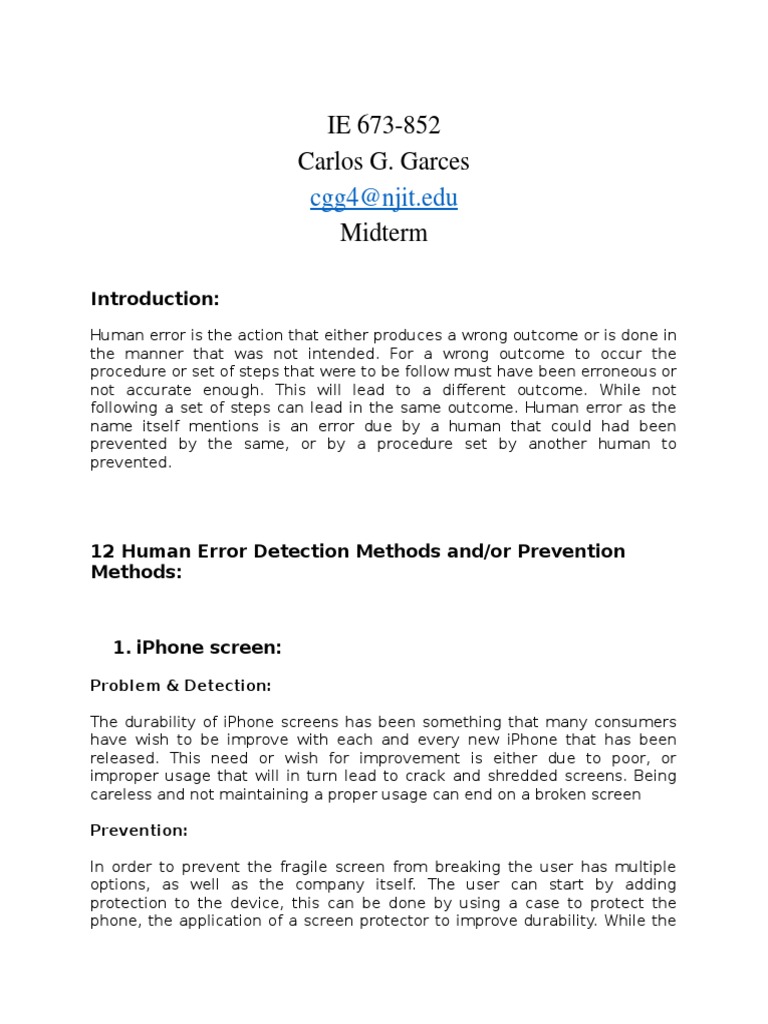Ie 673 Midterm | PDF | Seat Belt | Global Positioning System