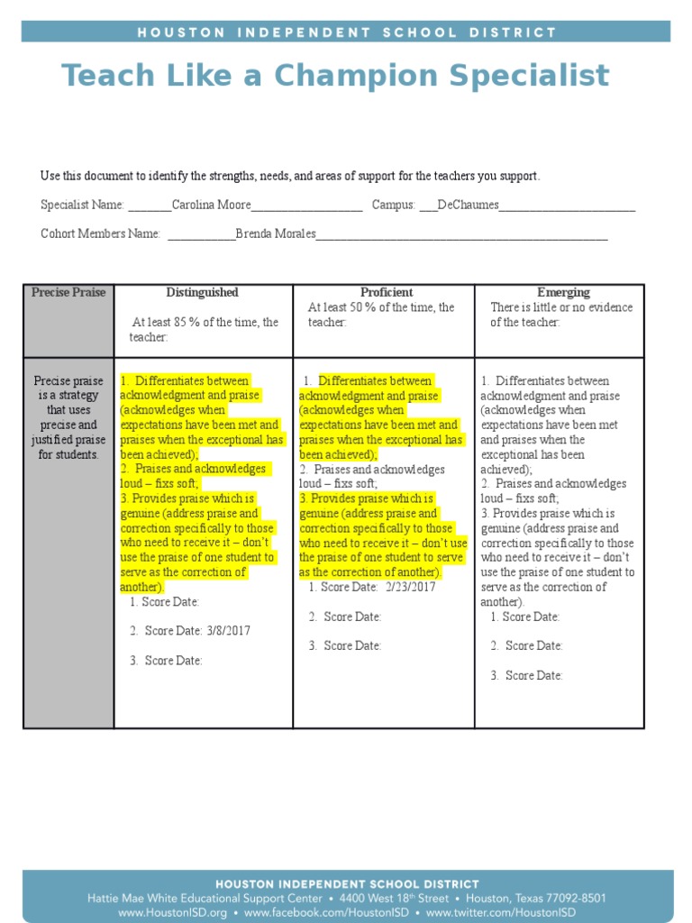 Teach Like A Champion Specialist | Download Free PDF | Teachers | Thought