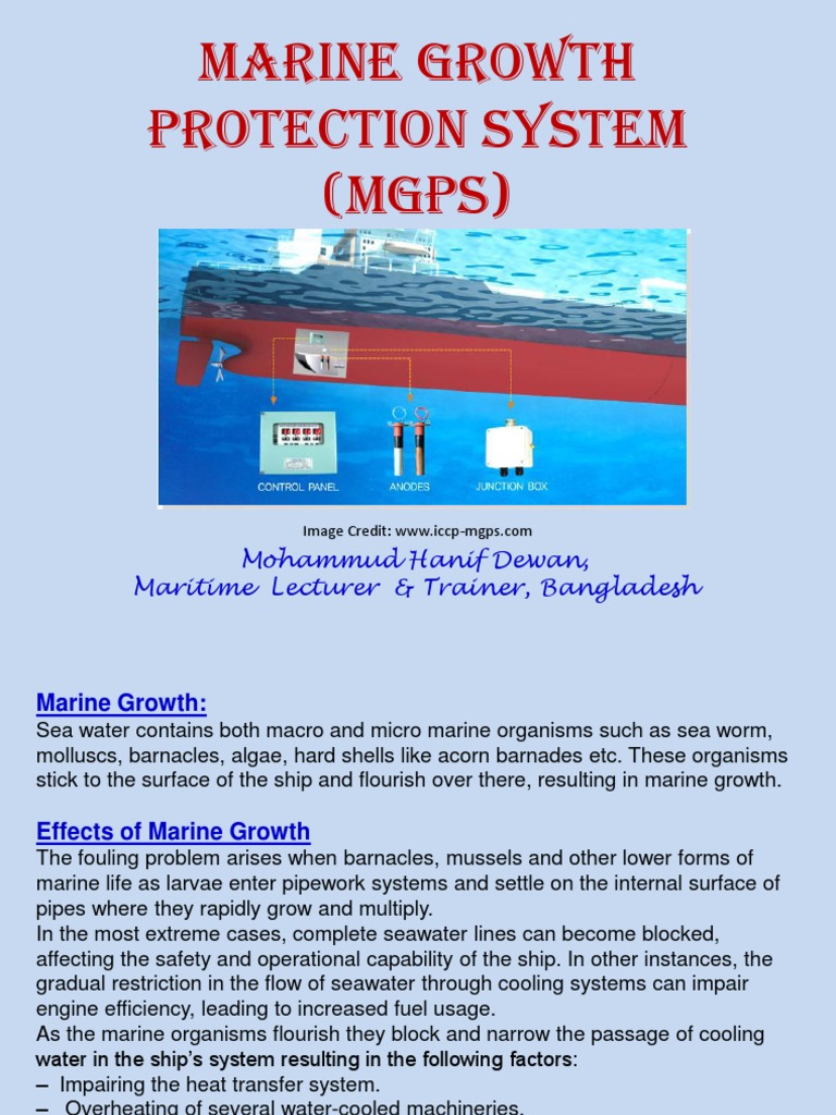 Marine Growth Protection System MGPS | Chlorine | Seawater