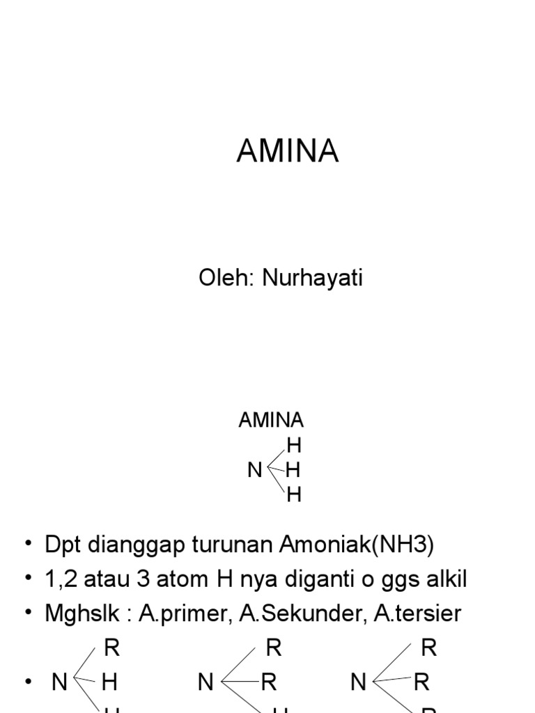 Jenis dan Contoh Senyawa Amina | PDF