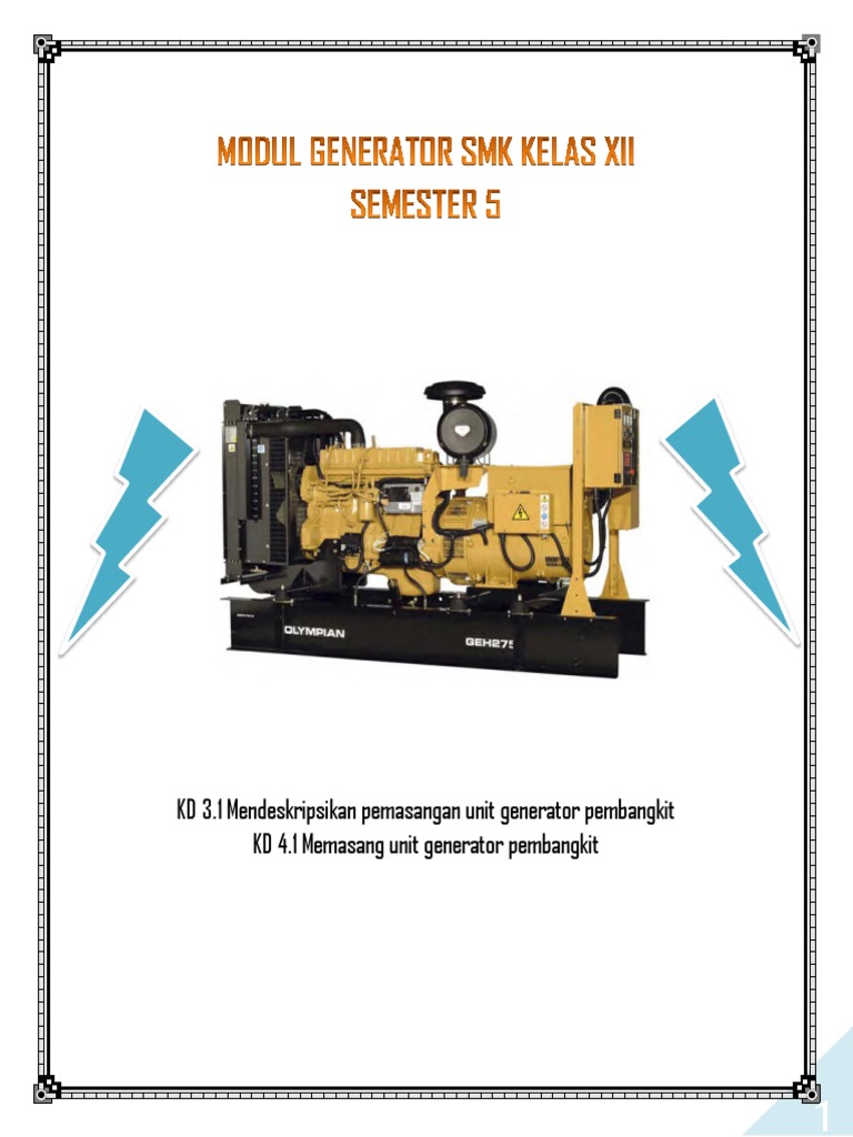 Modul Generator SMK Kelas Xii PDF | PDF | Teknologi & Rekayasa