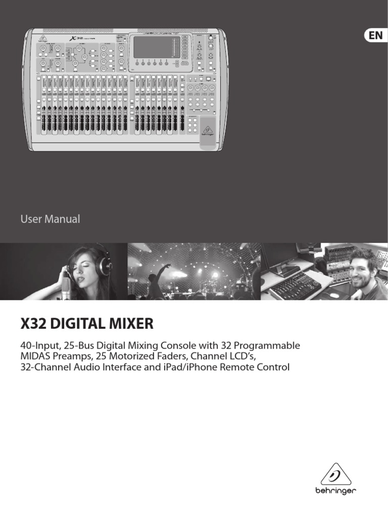 X32 M en PDF | PDF | Sound Technology | Audio Engineering
