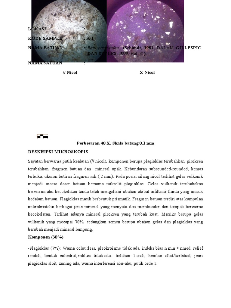 Deskripsi Batu Pasir Tufan dan Tuff Halus | PDF