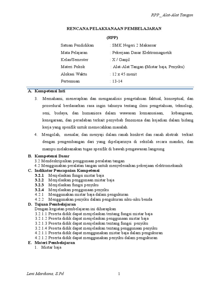 Penyiku, Mistar Baja | PDF