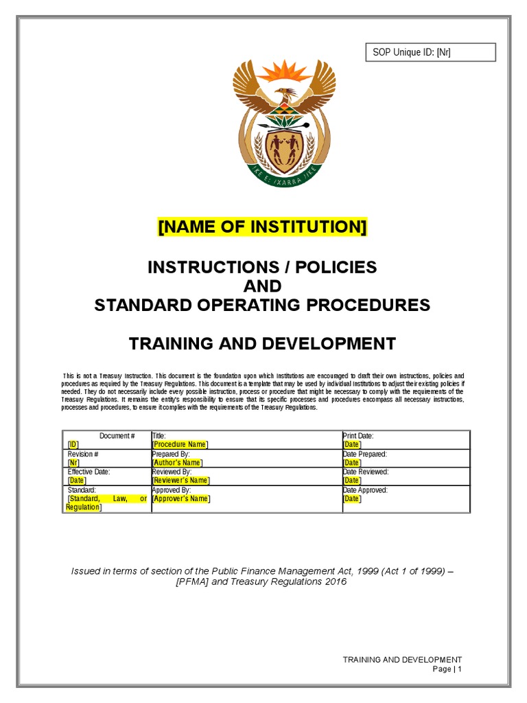 Training and Development SOP | PDF | Invoice | Employment