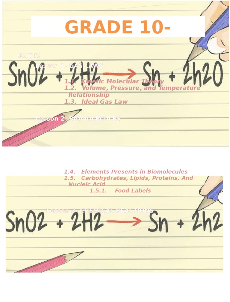 Gas Laws g10 | PDF | Science & Mathematics