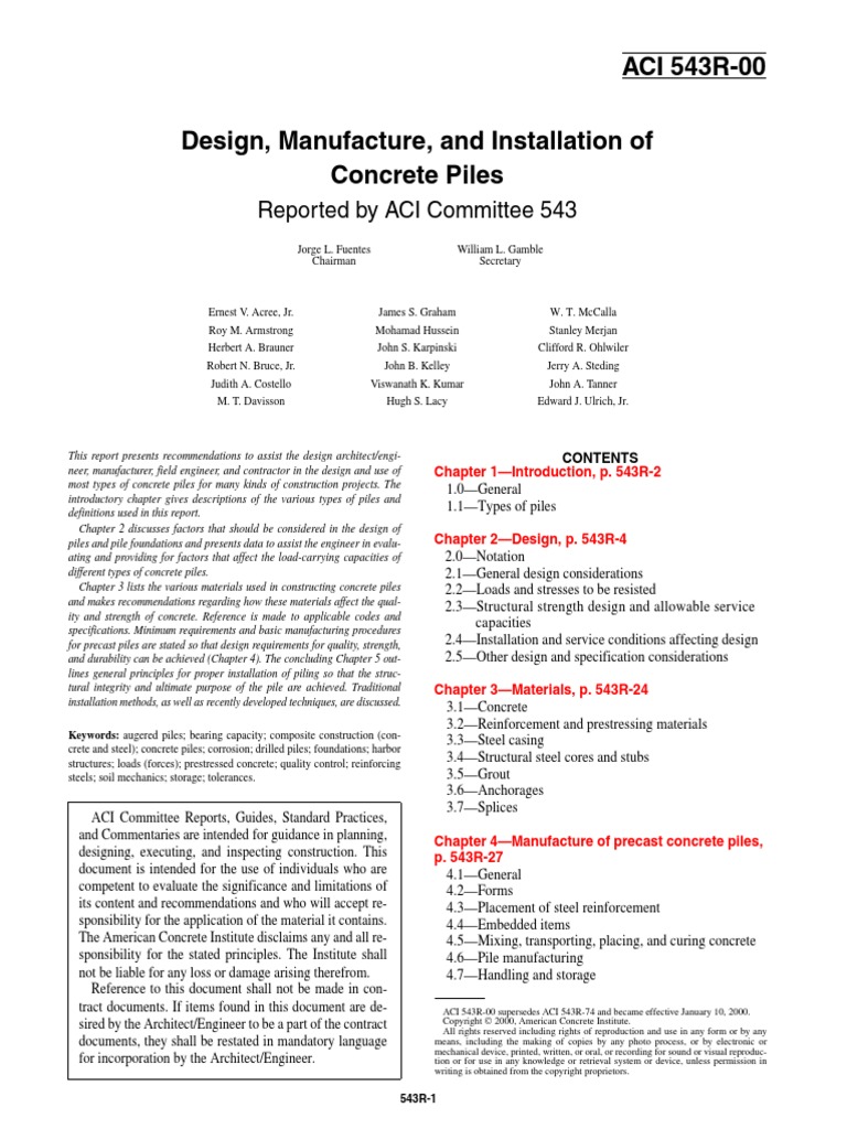 543r 00 PDF | PDF | Deep Foundation | Prestressed Concrete