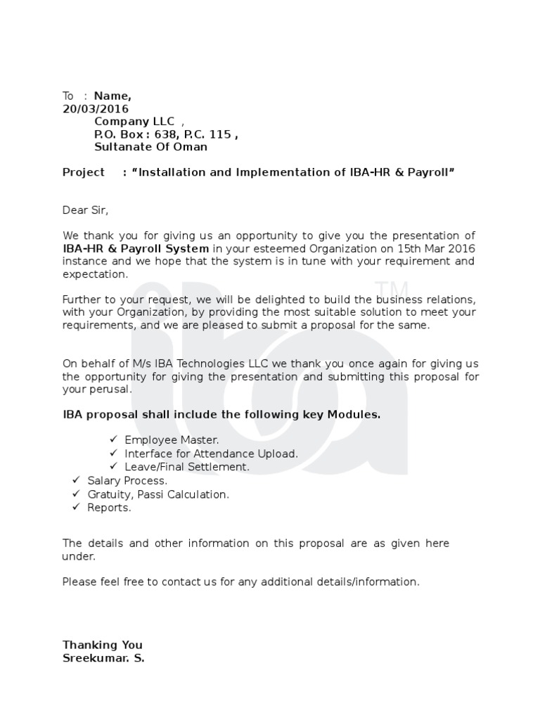 HR Payroll Proposal | PDF | Enterprise Resource Planning | Project ...