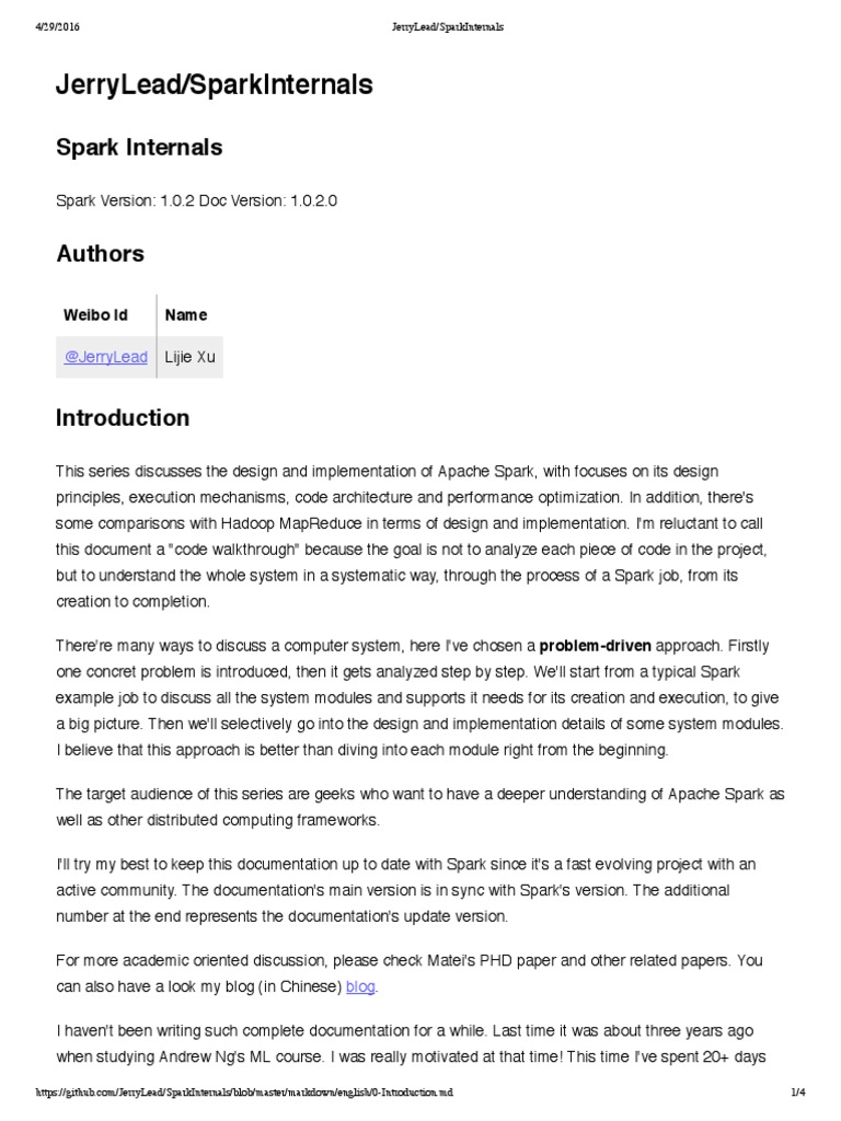 SparkInternals All | PDF | Apache Spark | Array Data Structure SparkInternals All | PDF | Apache Spark | Array Data Structure