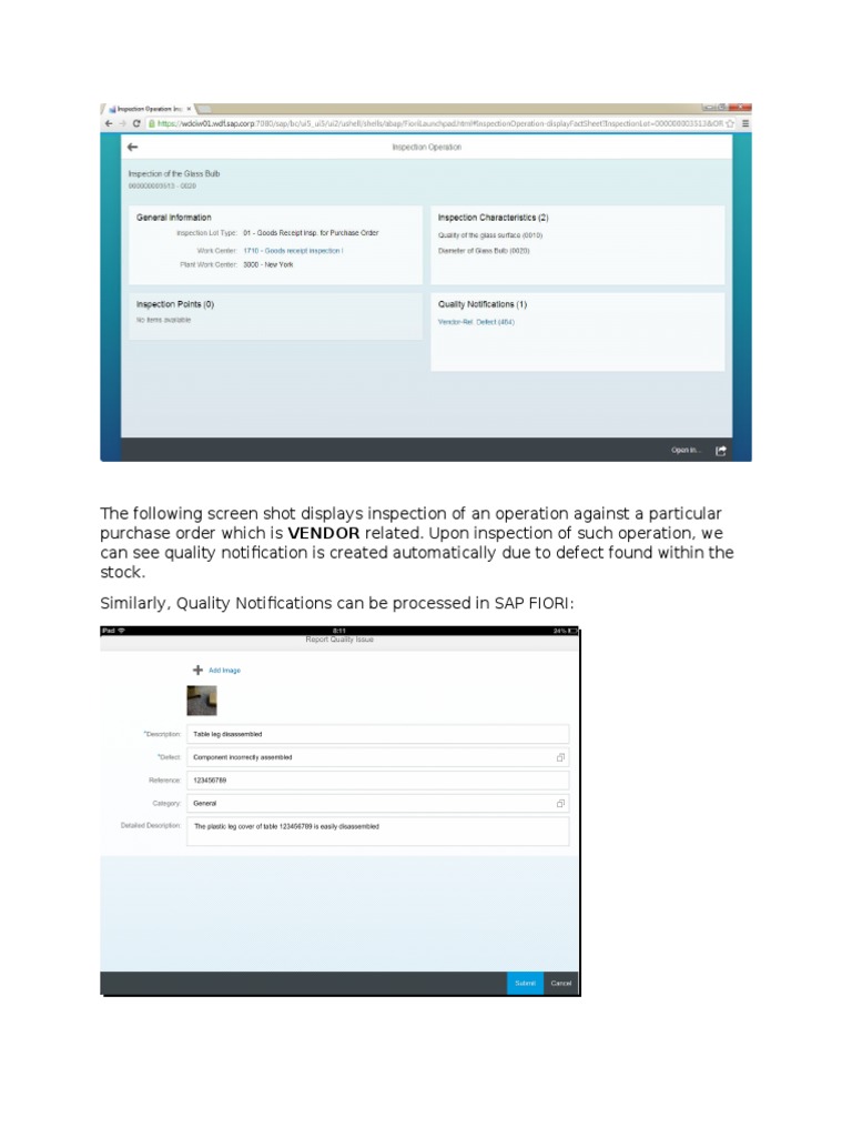 Sample QM Fiori Application | PDF