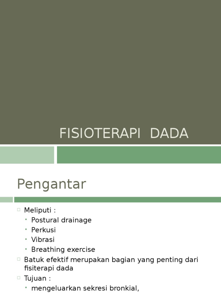 Fisioterapi Dada | PDF | Toraks | Anatomi Hewan