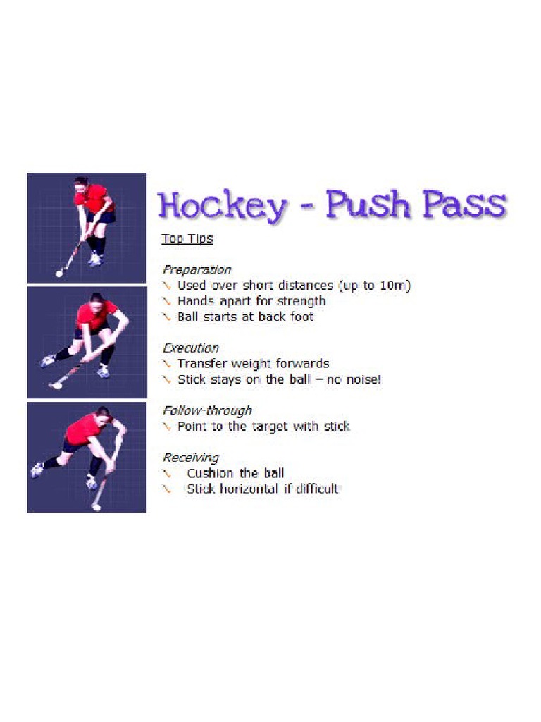 Hockey Push Pass Skill Card | PDF